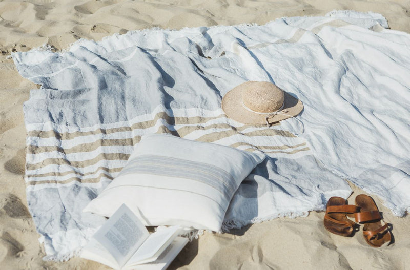 Ash Stripe Linen Throw/Towel – Bello Traders