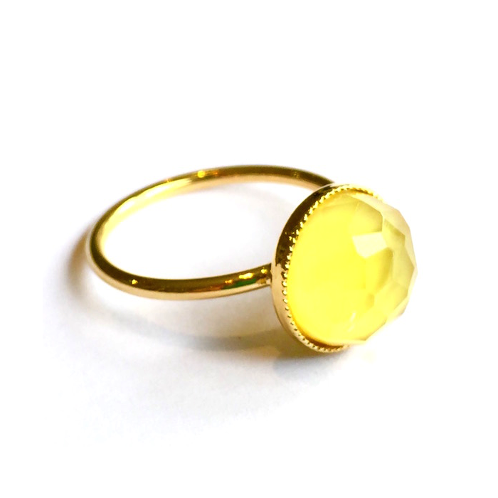 Pom Crystal Ring Yellow – Bello Traders