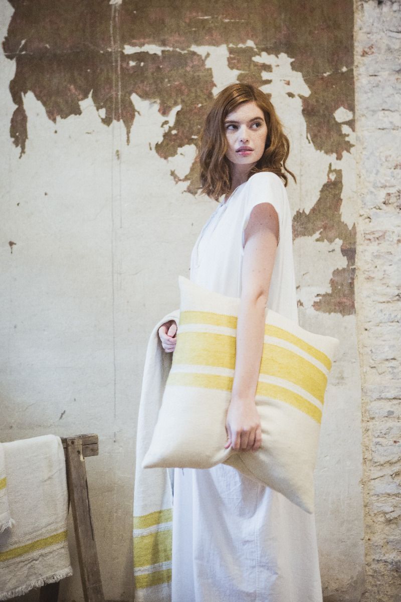 Mustard Stripe Cushion – Bello Traders