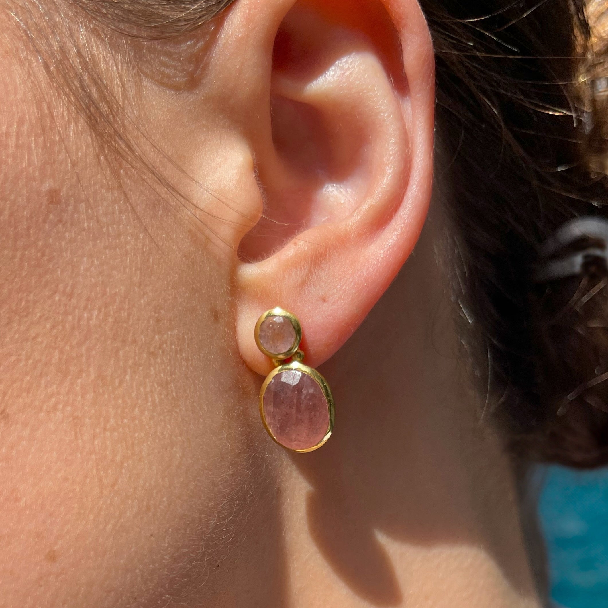 Strawberry quartz earrings store