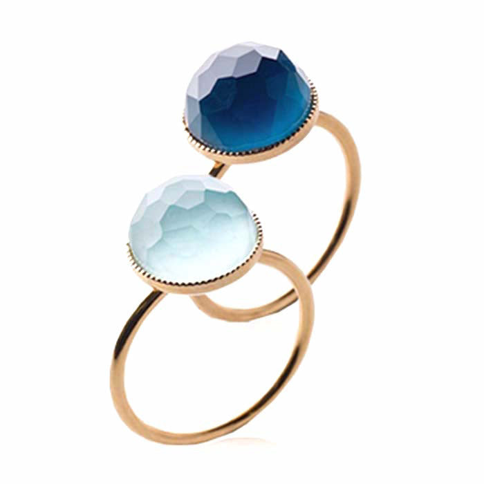Pom Crystal Ring Light Blue – Bello Traders